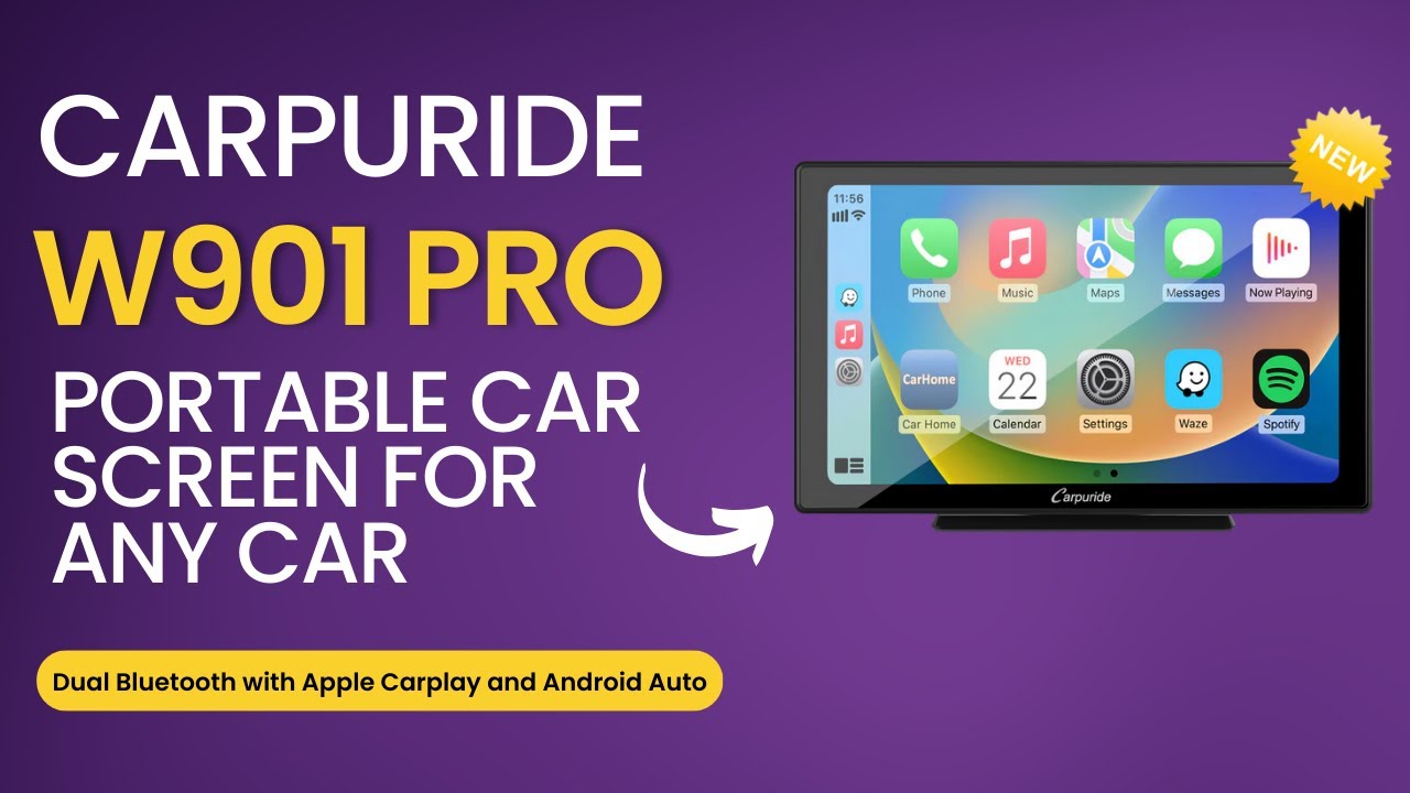 Carpuride W901 Pro - Dual Bluetooth Connectivity with Apple Carplay and ...