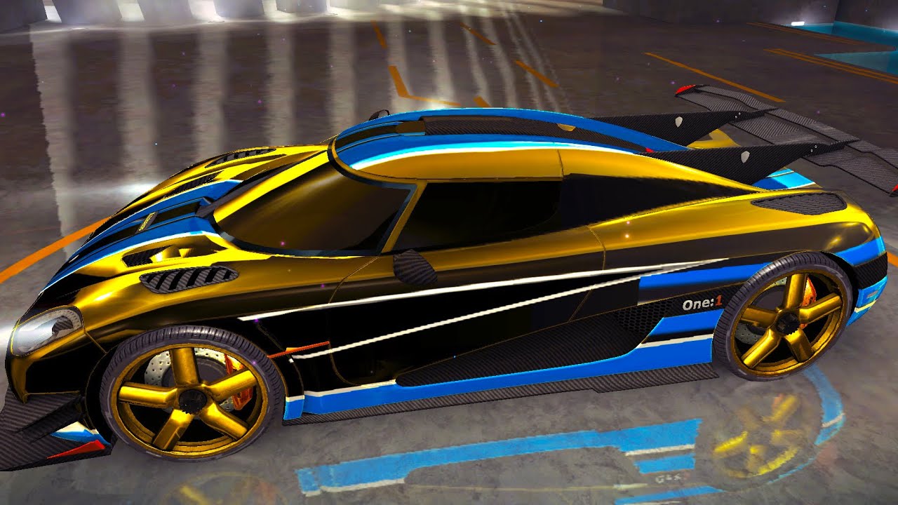 Asphalt 8, Beautiful KOENIGSEGG ONE:1 Golden & Blue, Enjoy While You ...