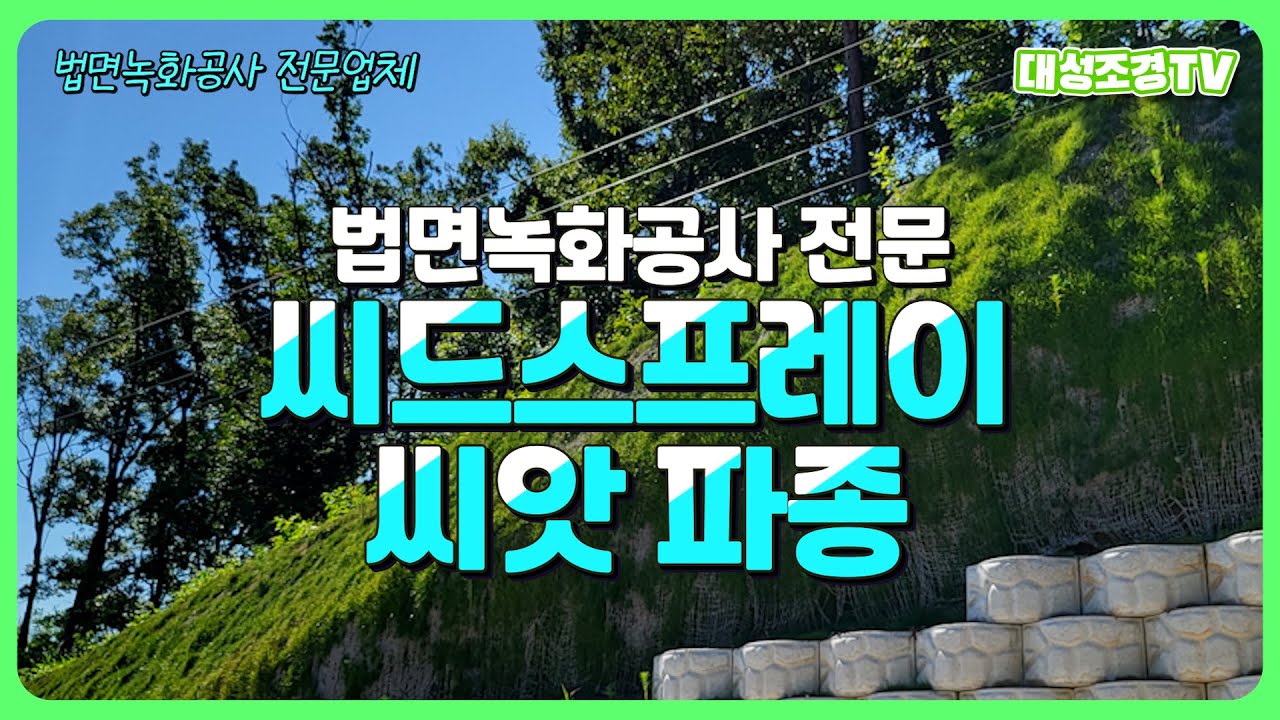 씨드스프레이 시드스프레이 잔디씨앗파종 잔디씨앗뿌리기 야생화씨앗파종 야생화씨앗뿌리기 전국 법면녹화공사 전문업체 대성조경 Youtube
