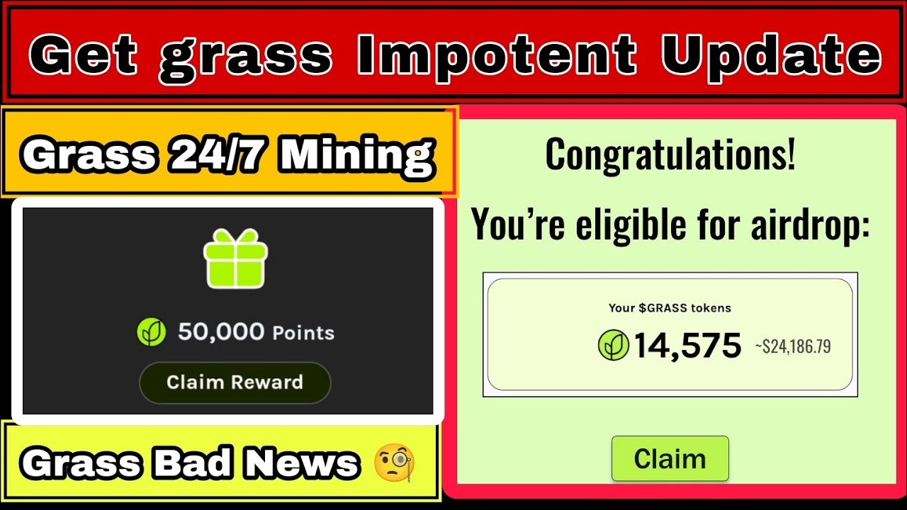 Grass Mining Update | Compelete 100 Hours To Get Grass Airdrop | Get ...