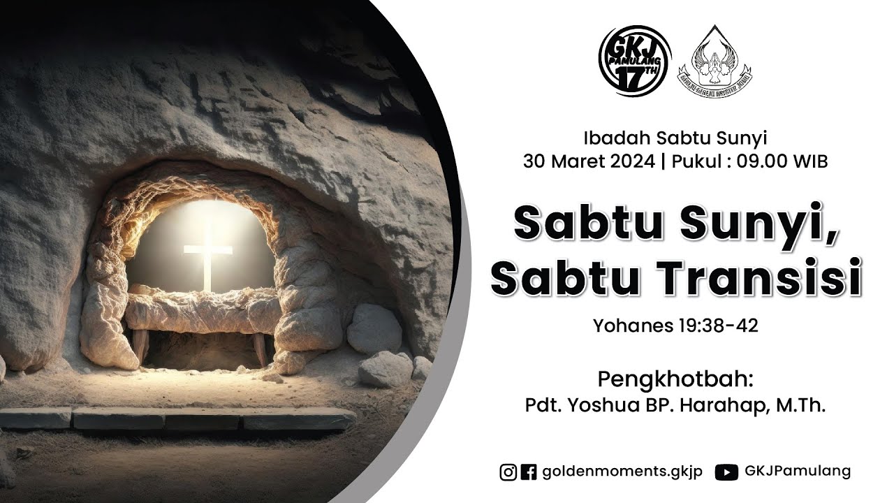 Ibadah Sabtu Sunyi, 30 Maret 2024 - YouTube