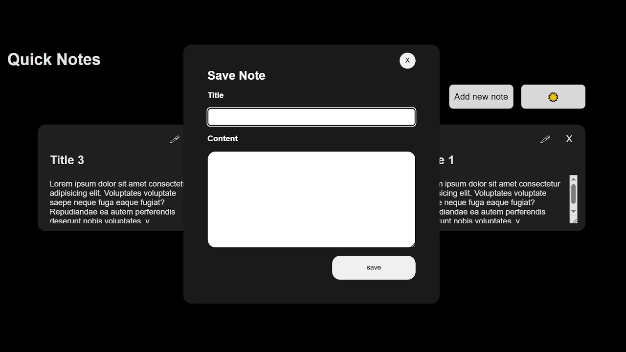 Notes App with Edit & Dark Mode – Junior Project #06 | Junior | HTML ...