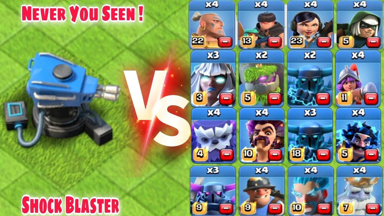 Shock Blaster Vs every new troops 🔥 Clasher Monu10 - YouTube