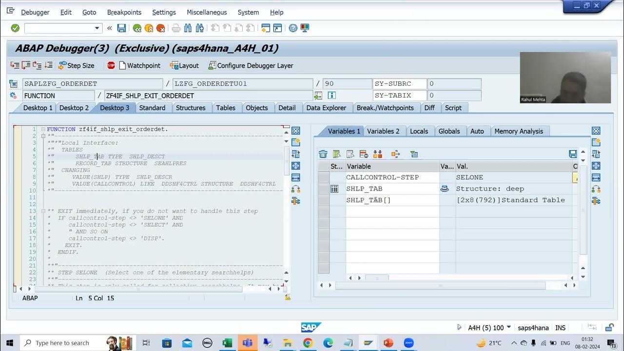 16 Additional Abap Concepts Search Help Exit Callcontrol Steps Selone Youtube