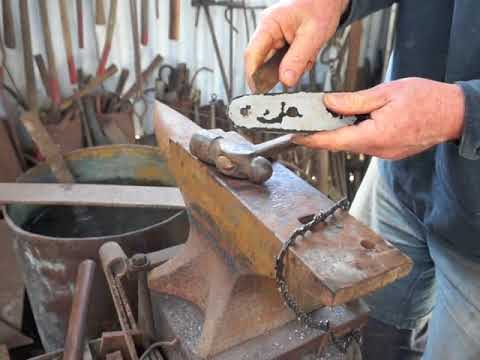 Chainsaw bar hammer and dress - YouTube