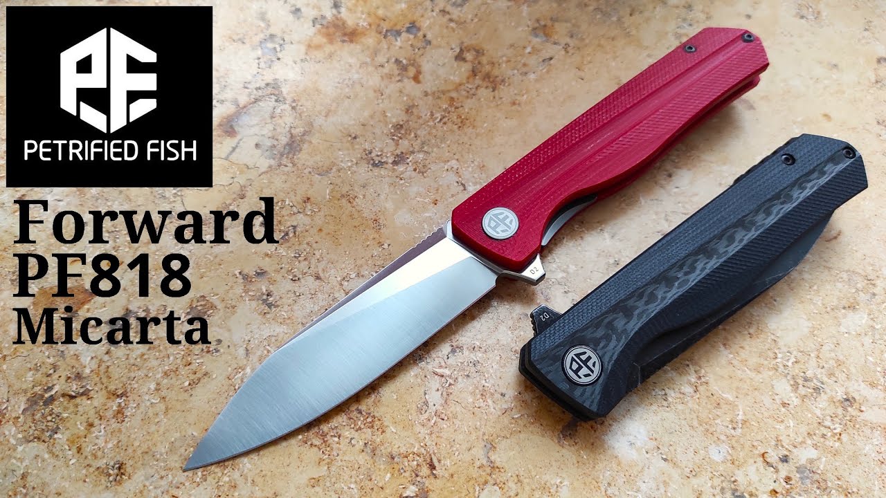 NEW Variant Petrified Fish Forward PF818 Micarta. - YouTube
