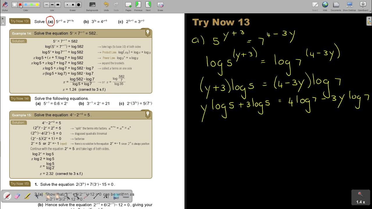 9 13 Solving Exponential Equations and Inequalities Part 2 - YouTube