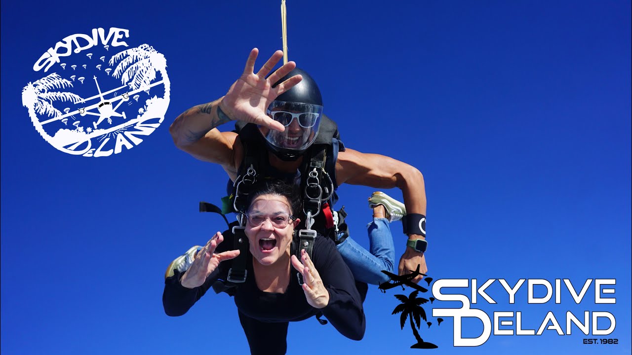 Heather had a heck of a time on her first SKYDIVE!! - YouTube