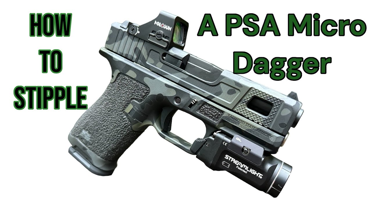 Stippling A PSA Micro Dagger - YouTube