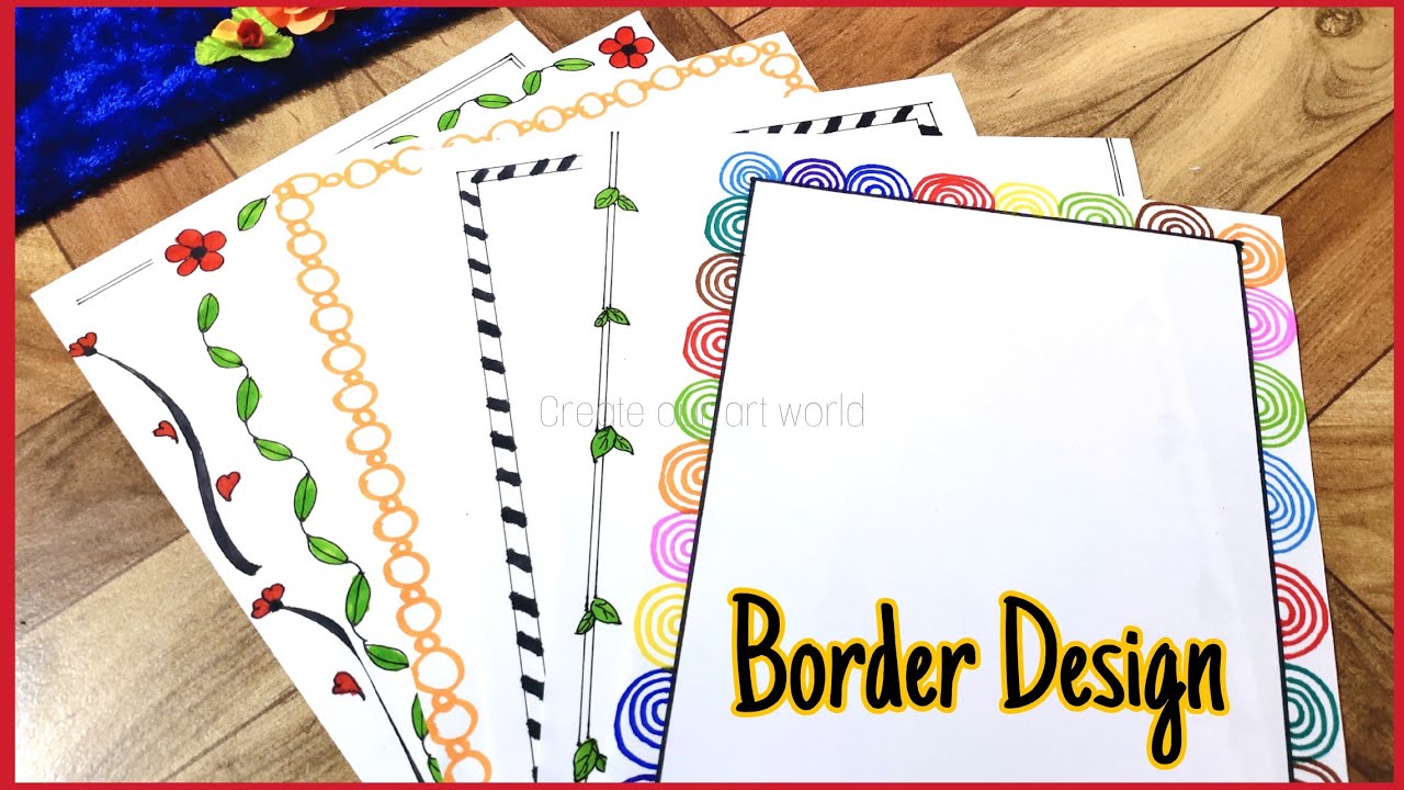 5 Quick And Easy Border Design Ideas | Border For Project & Assignment ...