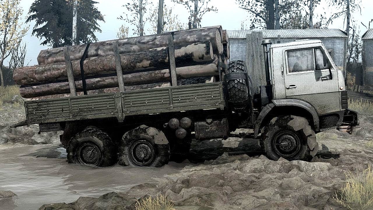 MudRunner - C 4310 Truck Log Transport on the Deluge Map - YouTube