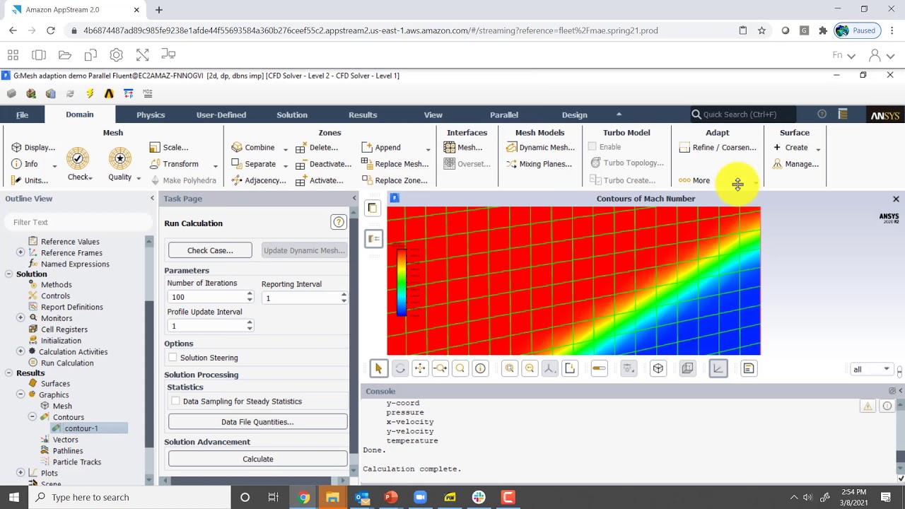 Supersonic Flow Over a Wedge Using Ansys Workbench — Adapt the Mesh ...