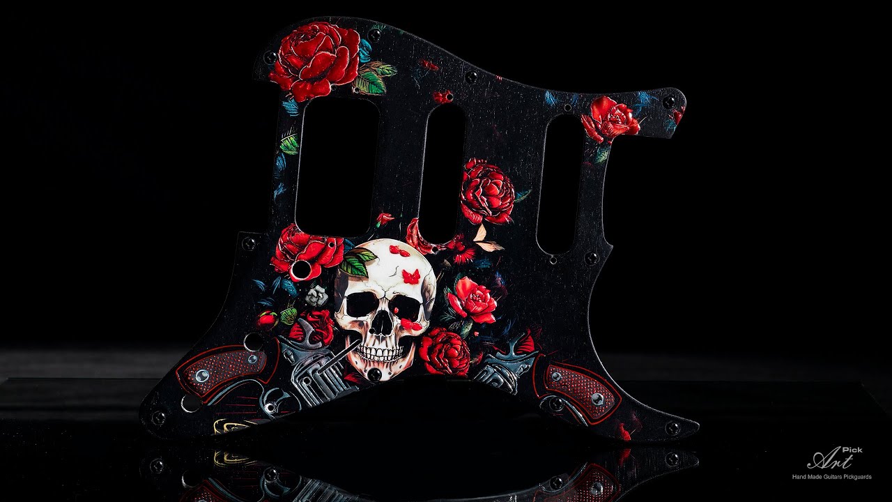 Stratocaster Pickguard Hand made. Hand painted 3d PickArt Pickguards ...