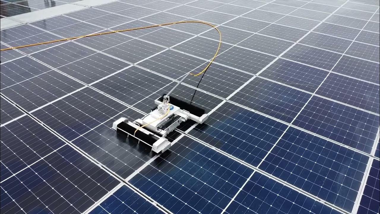 Automatic PV cleaning robot. 24 cleanings per year enhance electricity ...