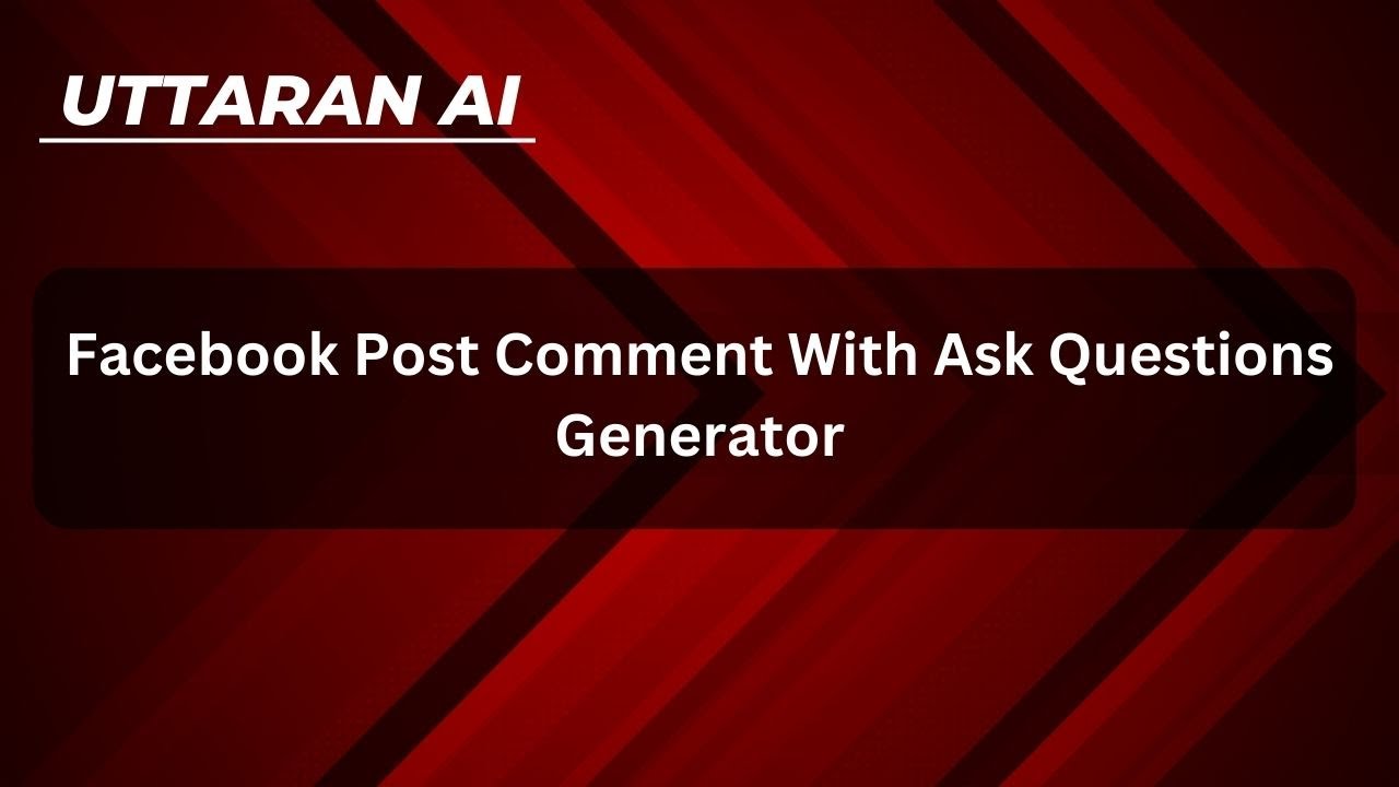 How to Generate Facebook Post Comment With Ask Questions Generator ...