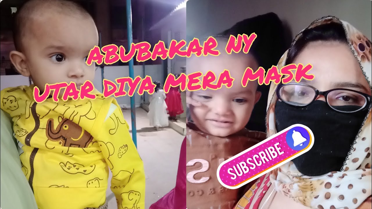 AbuBakar Ny utar diya Mera Mask 😷🎭 #HumairaMemon #AbuBakar # ...