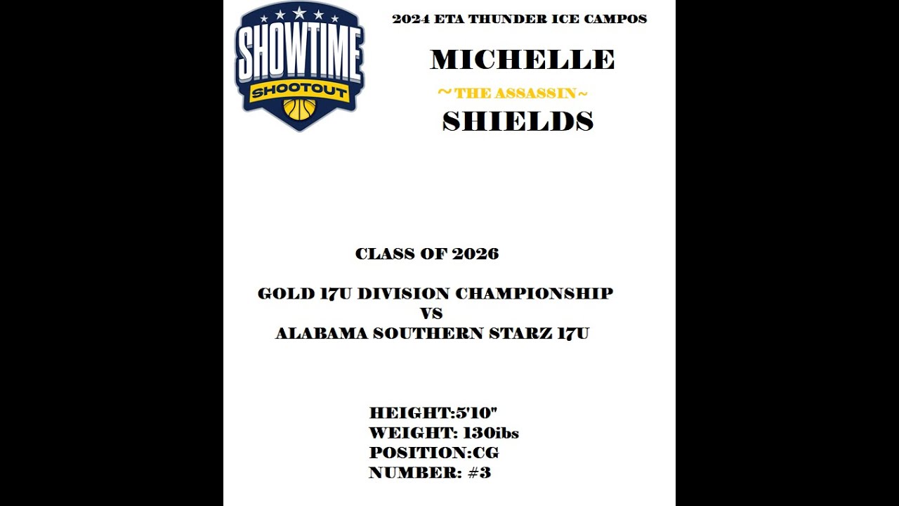 MICHELLE SHIELDS SHOWTIME SHOOTOUT 17U CHAMPIONSHIP GAME - YouTube