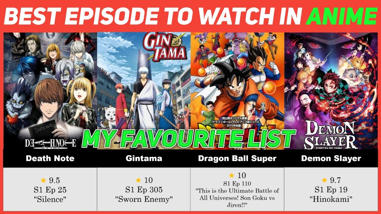 Best Episode To Watch In Anime | anime comparison | #animecomparison # ...