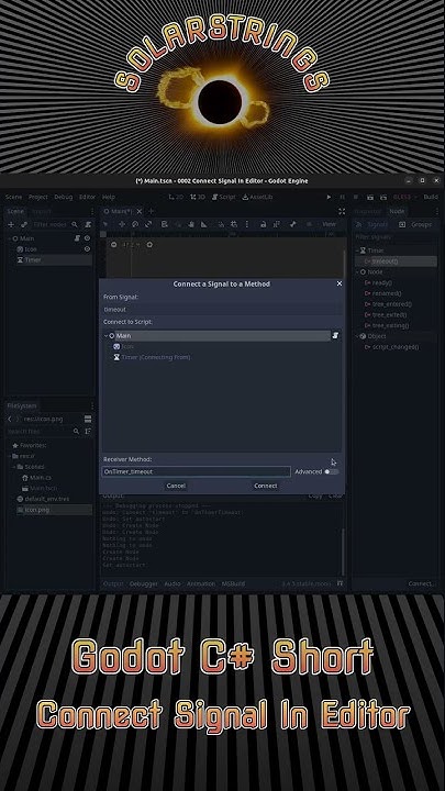 Godot C# #Short Series Ep. 02 - Connect Signal to a Script In The Godot Editor - YouTube