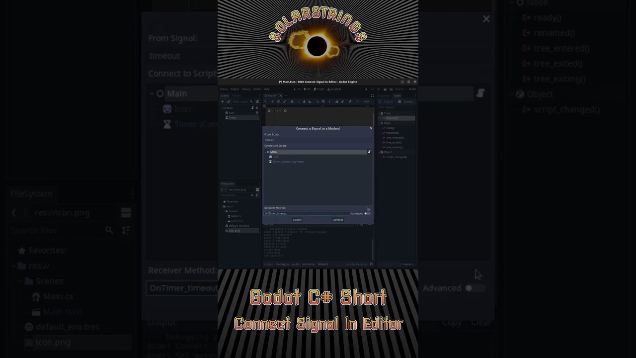 Godot C Short Series Ep 02 Connect Signal To A Script In The Godot Godot C Short Series Ep 02 Connect Signal To A Script In The Godot