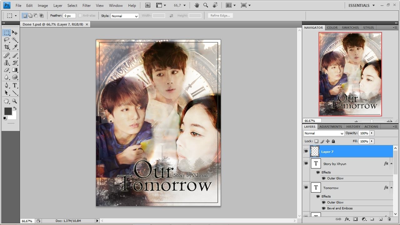 [TUTORIAL] HOW TO MAKE COVER FANFICTION USING PHOTOSHOP (Wattpad Cover ...