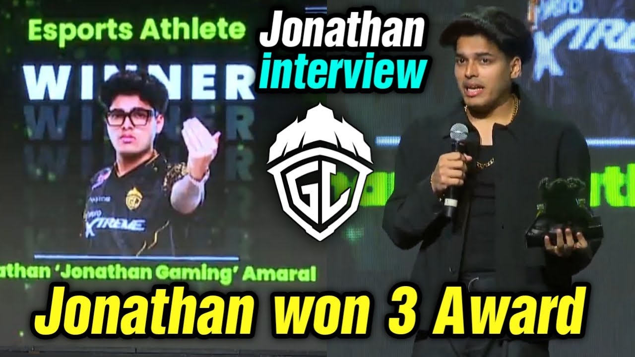 Jonathan won back to back 3 Esports awards 🏆 Jonathan live interview 🔥 ...