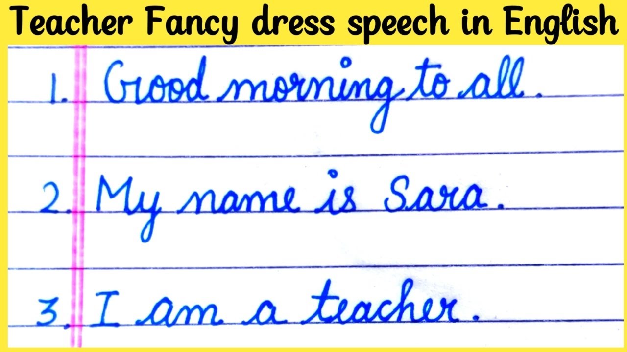 Teacher Fancy dress speech competition in English|Fancy dress speech ...