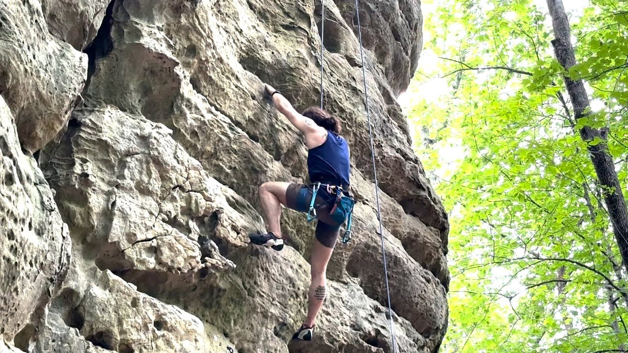 Jackson Falls, Illinois climbing - YouTube