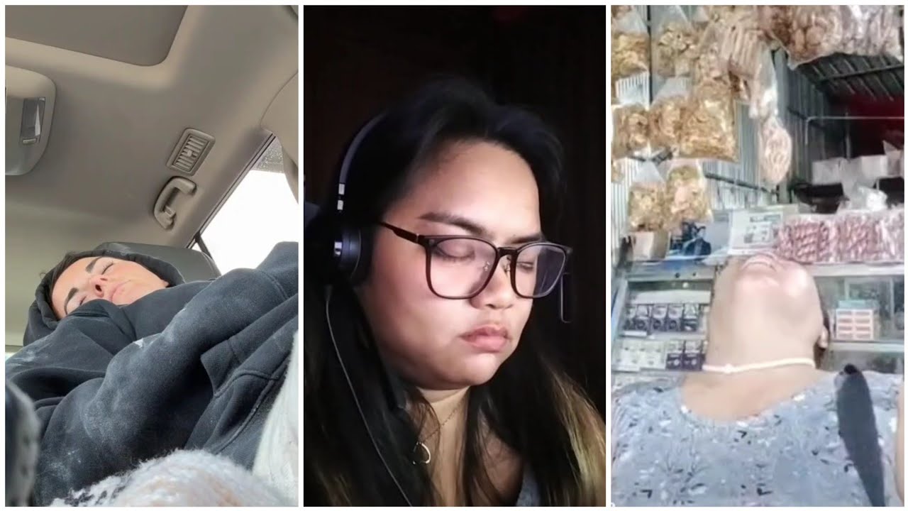 3 Girls sleep and drooling on live - YouTube