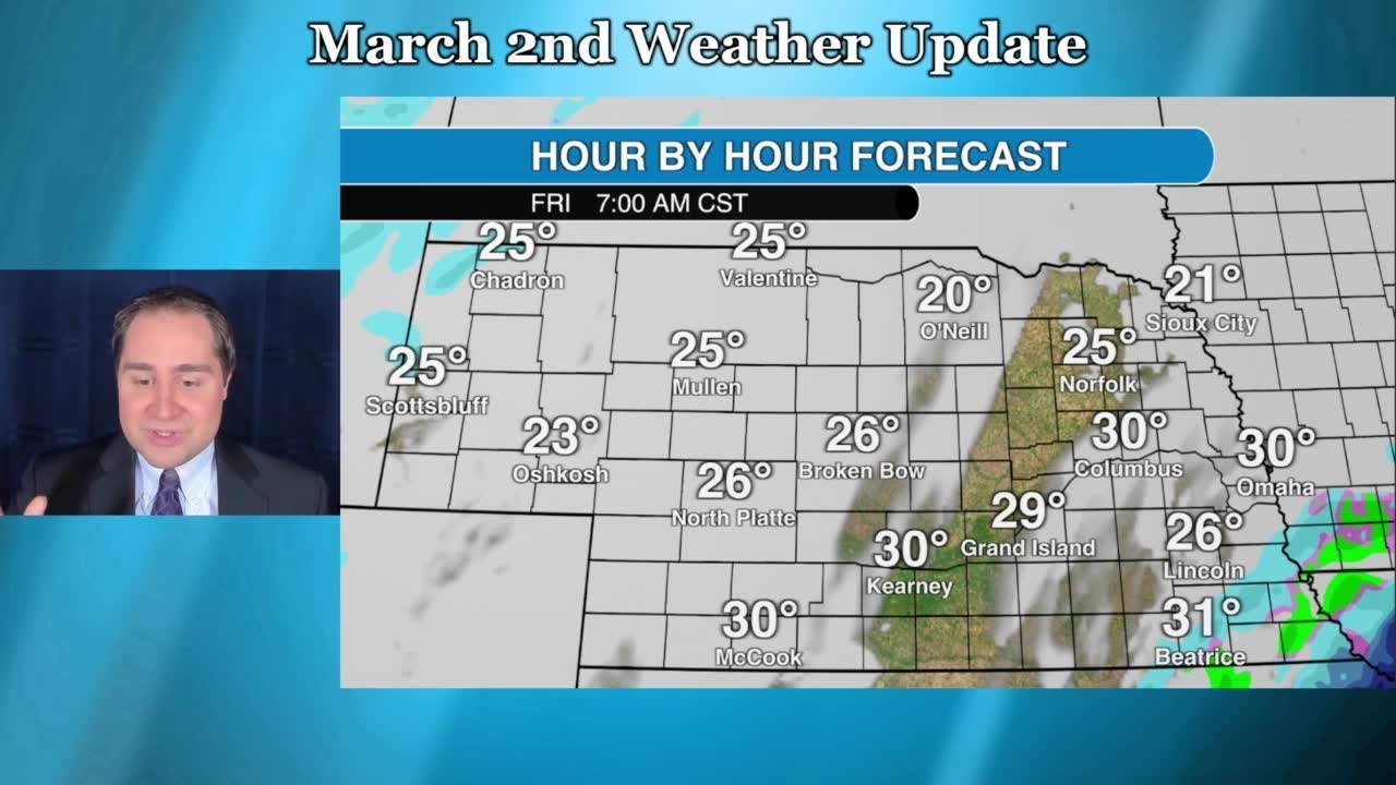 Thursday, March 2 weather update for central and eastern Nebraska - YouTube