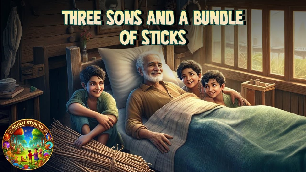 Three Sons and Bundle of Sticks | English Moral Story | Kids Story in ...