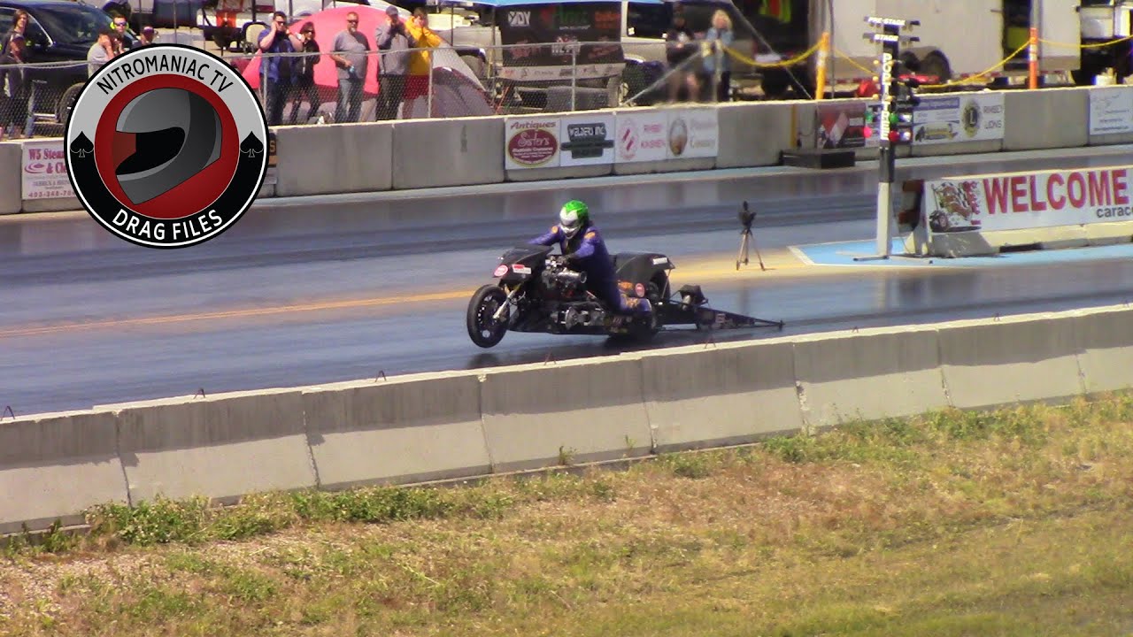 ANDY BEAUCHEMIN NITRO HARLEY TEST N TUNE @ CENTRAL ALBERTA RACEWAYS (7 ...