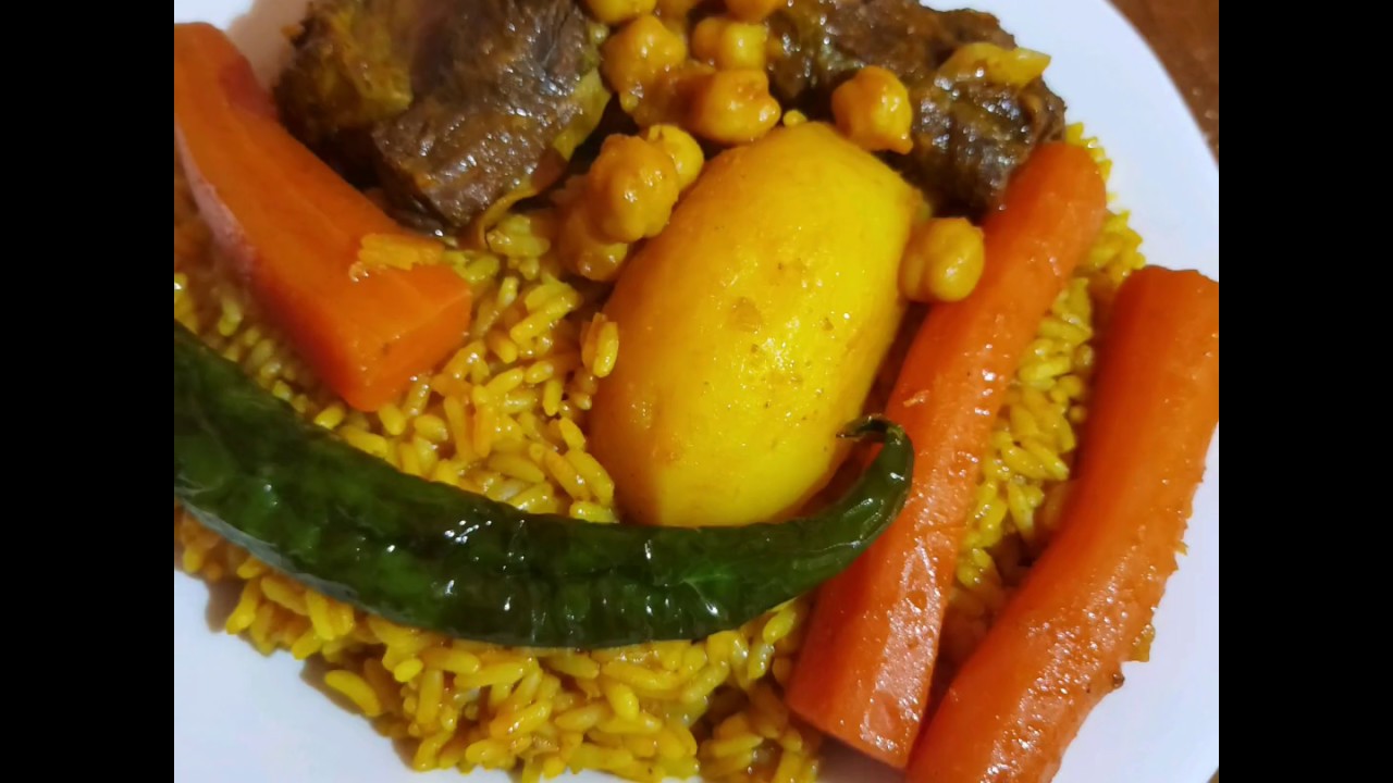 المطبخ التونسي : روز تونسي باللحم البقري 🍚🥩 rouz tounsi b lham - YouTube