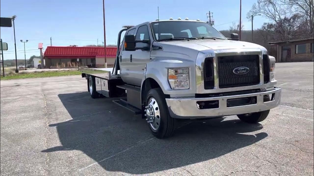 SOLD - 2023 FORD F750 6.7L DIESEL ROLLBACK TOW TRUCK CAR HAULER FOR SALE - YouTube