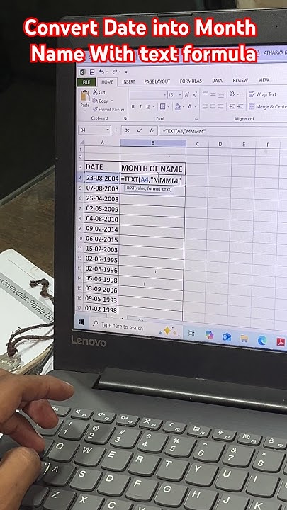 Excel me Date to Month Name Keise Likhe // Convert Date into Month Text Formula #excelformula # ...