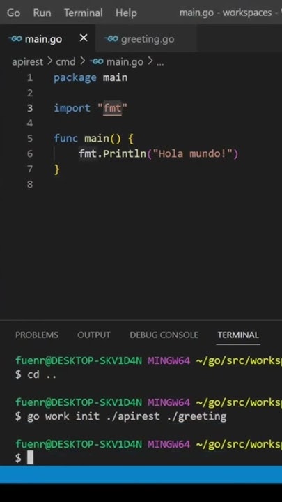 Crea un Workspace en Golang - YouTube