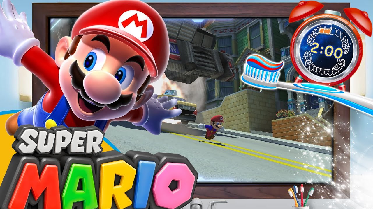 New Super Mario Sonic Speed Run 2 Minute Toothbrush timer with Music ...