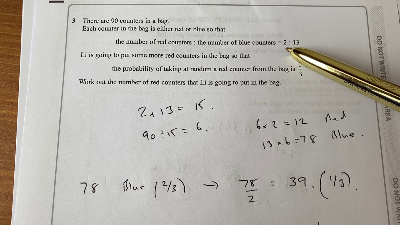 Edexcel IGCSE Maths Jan 2019 Paper 2 Q3 - YouTube