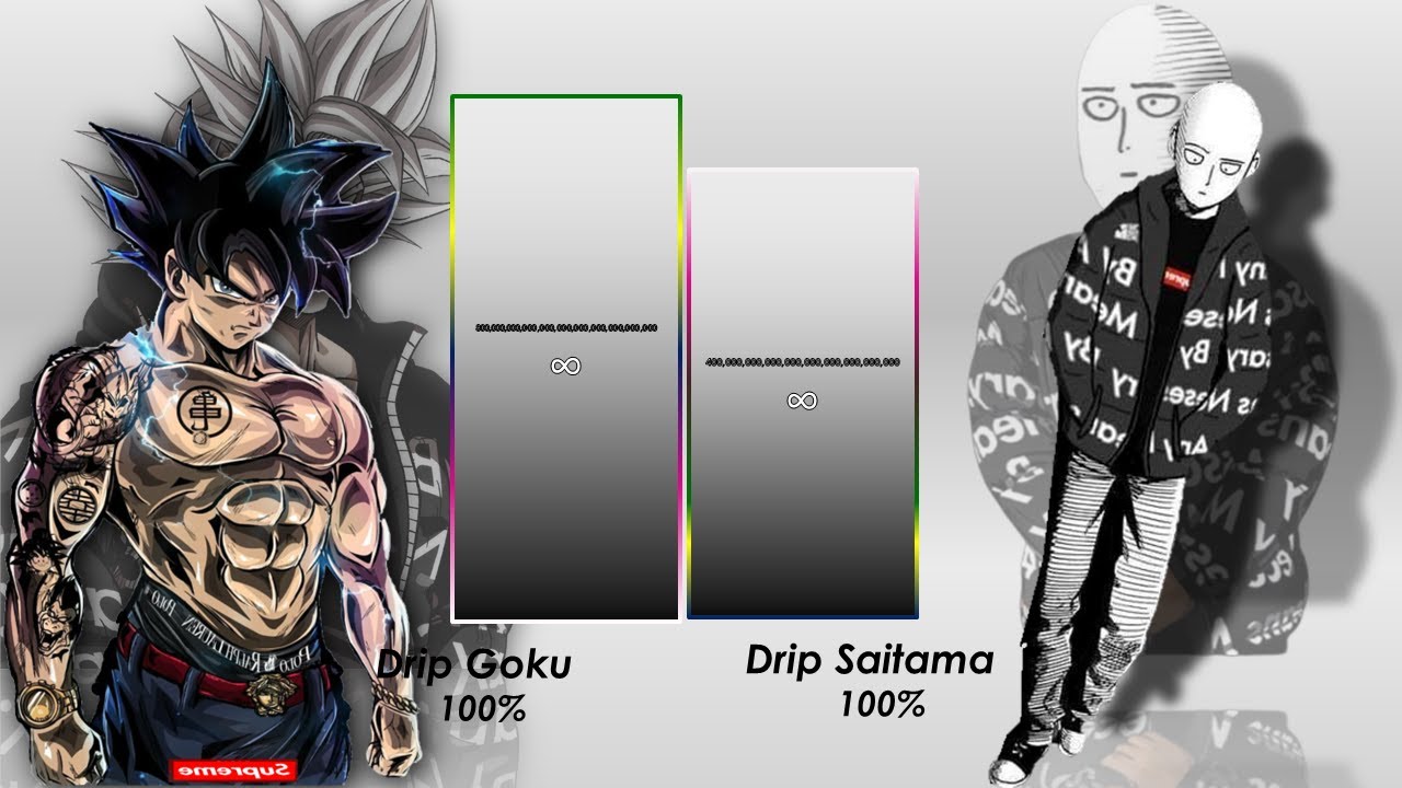 Drip Goku Vs Drip Saitama Power Level - YouTube
