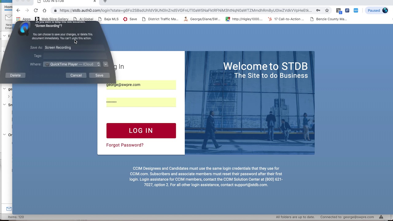 Stdb log in problem - YouTube