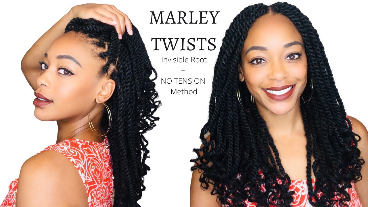 How To: DIY MARLEY TWISTS | NEW INVISIBLE ROOT + TENSION-FREE Technique | ft. "The Natural ...