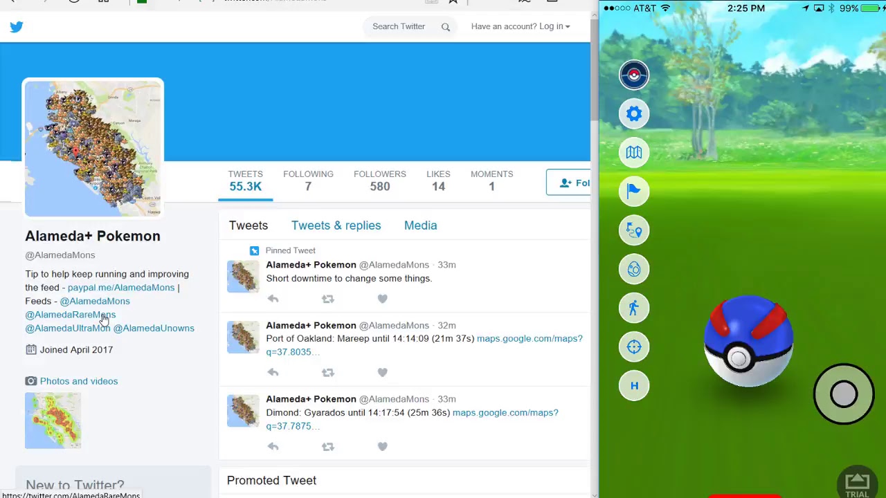 pokemon go tutuapp in Alameda CA catching rares with twitter 37.787502 ...