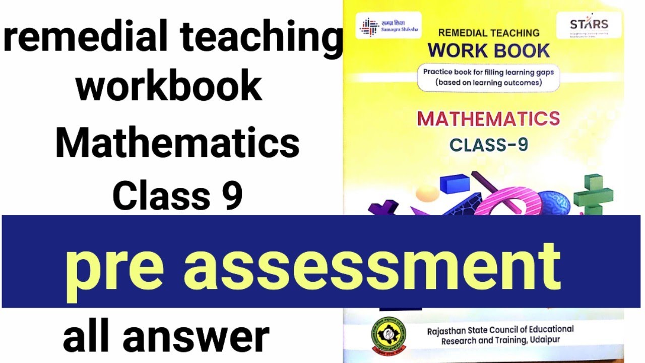 Class 9 maths workbook English medium remedial pre assessment k answer ...