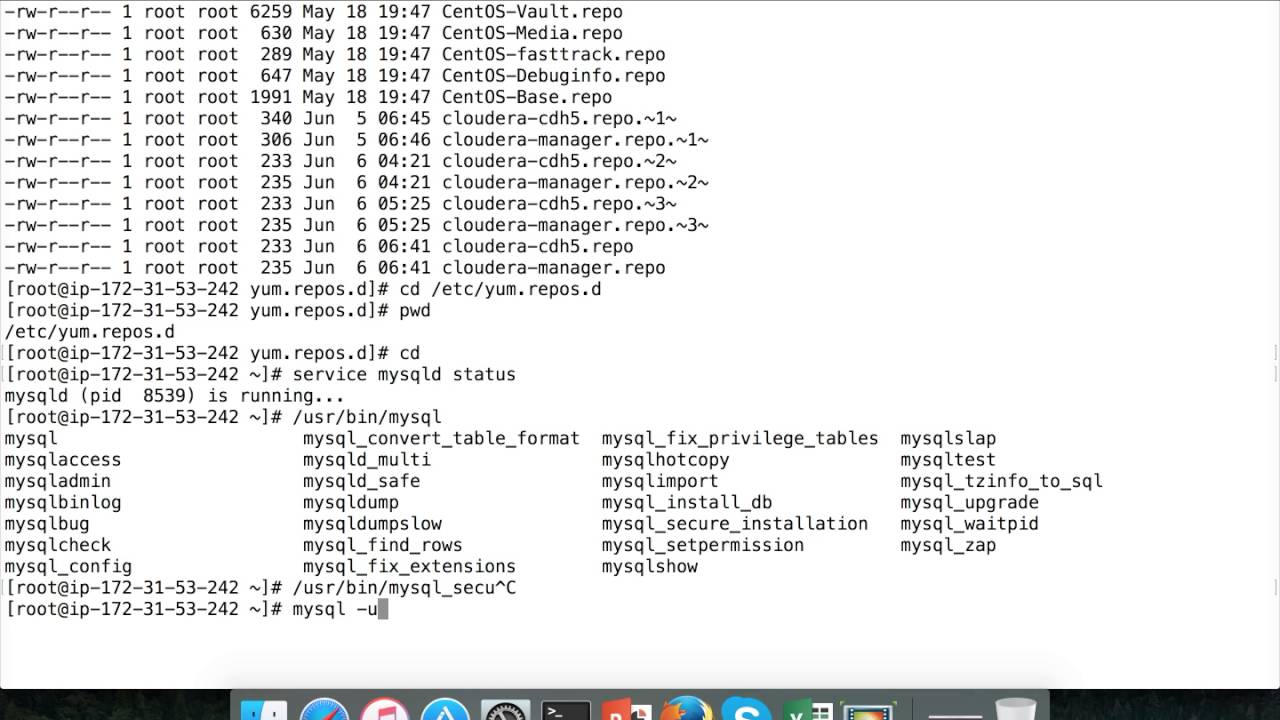Setup CDH on AWS - Setup mysql for hive, oozie, sqoop etc. - YouTube