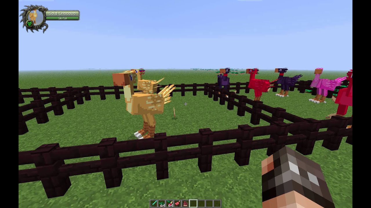 Обзор модов #8!! Крутые страусы ( Chocobo Craft )!! - YouTube