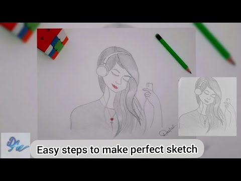 How to make perfect sketch | for beginers | tutorial video |EASY STEPS ...