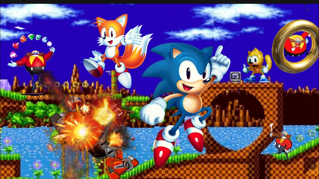I defeat the two First boss fight in sonic mania - YouTube