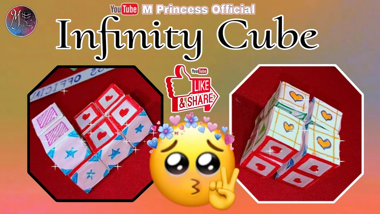 How to make a paper infinity cube / infinity cube fidget toy #craft # ...