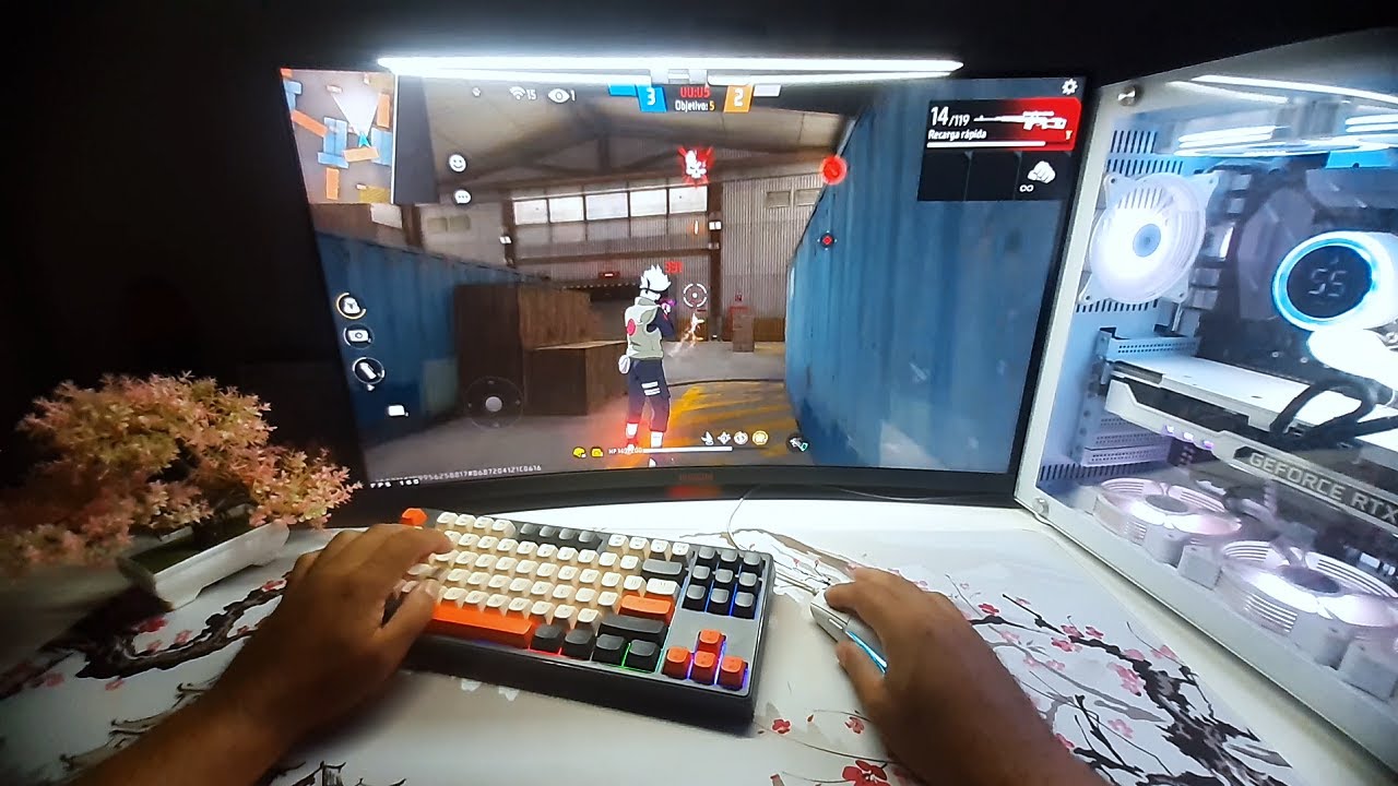 FREE FIRE NA VISÃO DE UM PC 😴🌿 ASMR Sem Sensi (POV) Handcam - YouTube