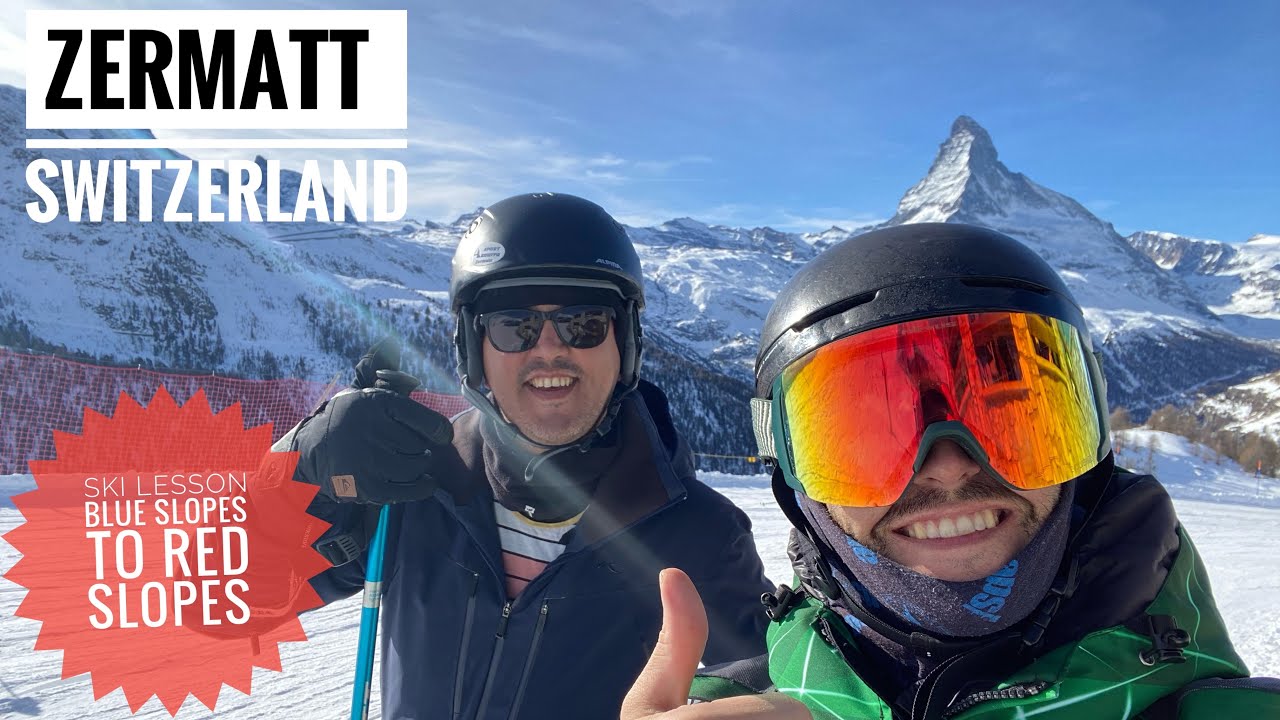 Ski lesson Zermatt Switzerland 5 days from blue slopes to steep red ...